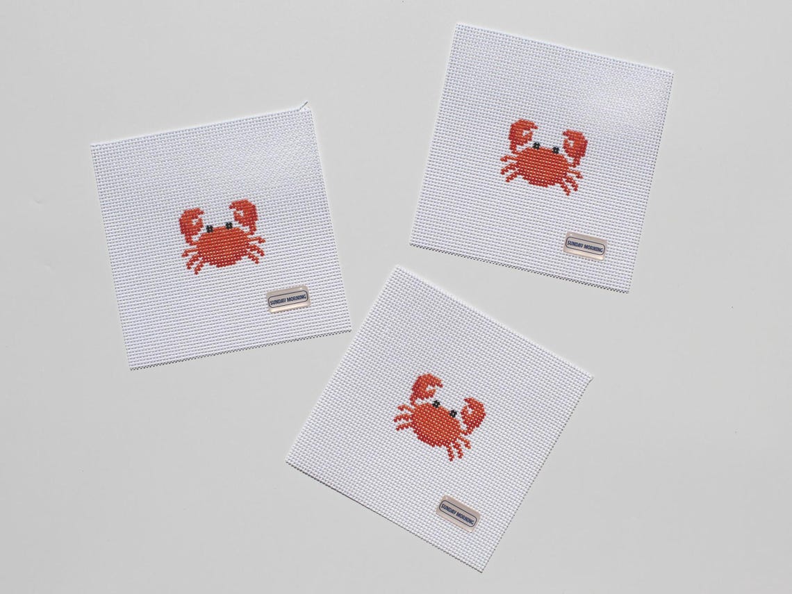 Mini Crab Needlepoint Canvas - Etsy