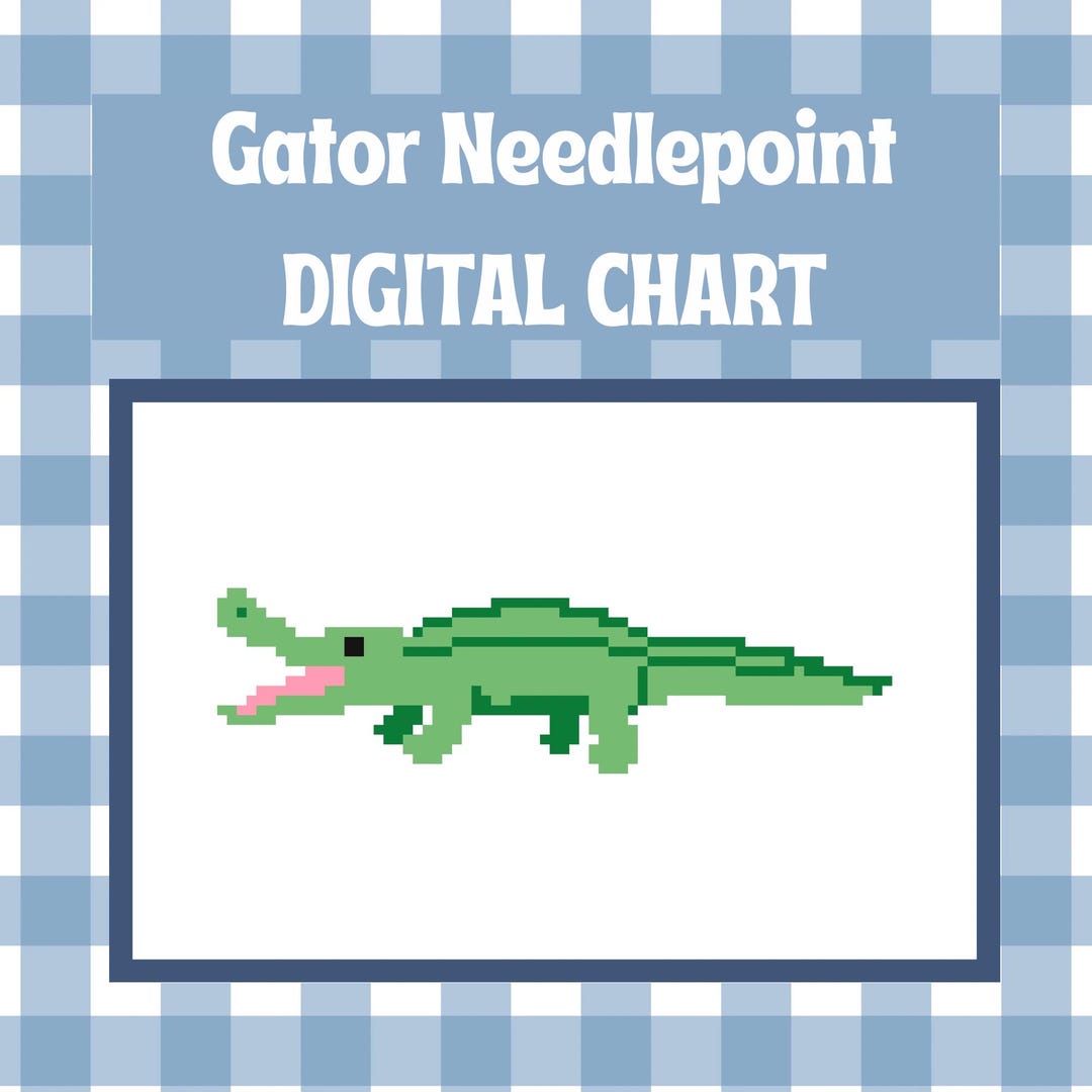 Alligator Needlepoint Chart - Etsy