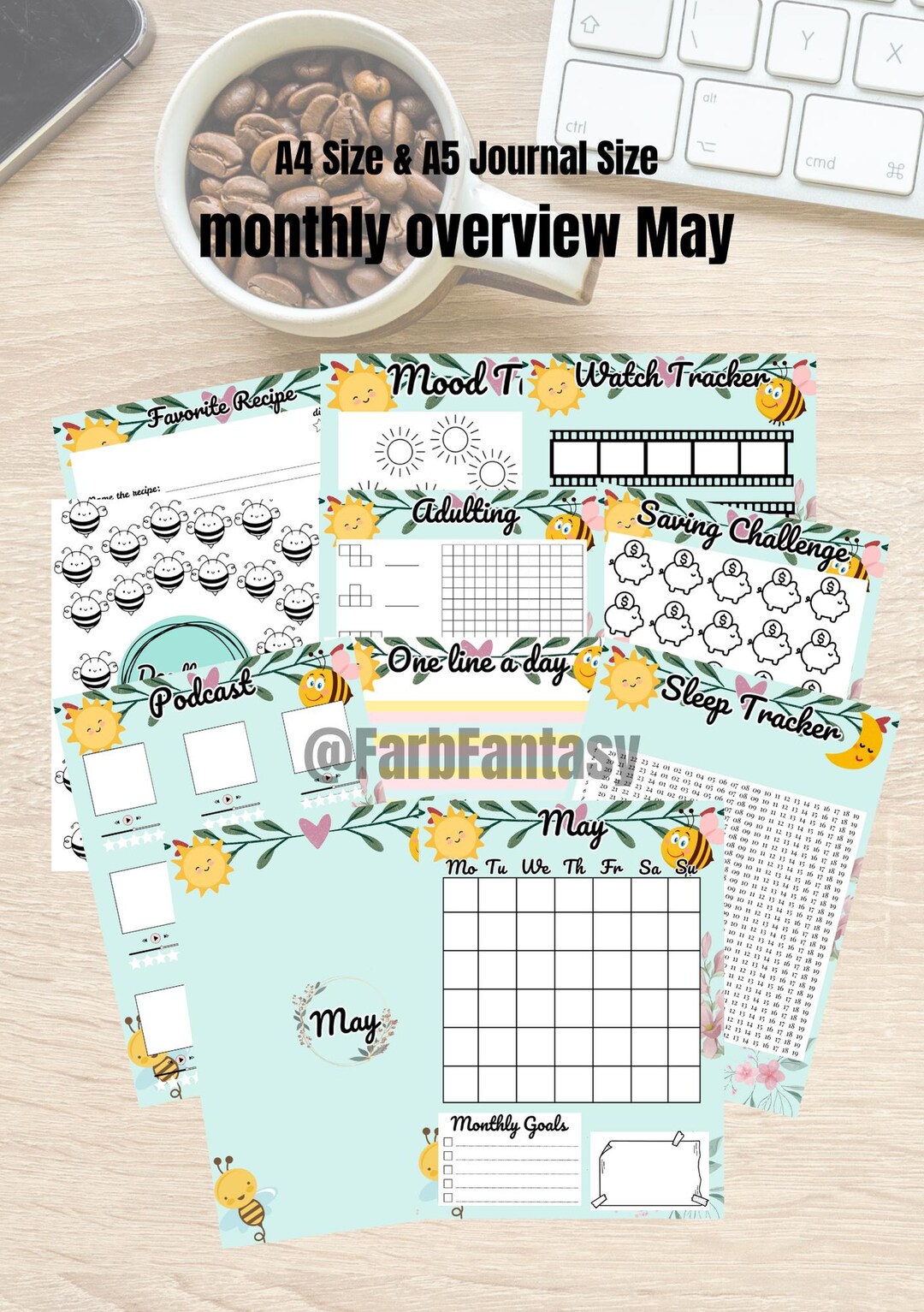 May Monthly Planner Printable – Spring and Floral Aesthetic/ May ...