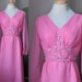 Vintage 1970s Jeri Originals Hot Cherry Pink Maxi Dress Gown - Etsy