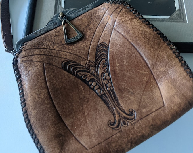 Vintage 1930s Arts & Crafts Art Nouveau Leather Purse - Etsy