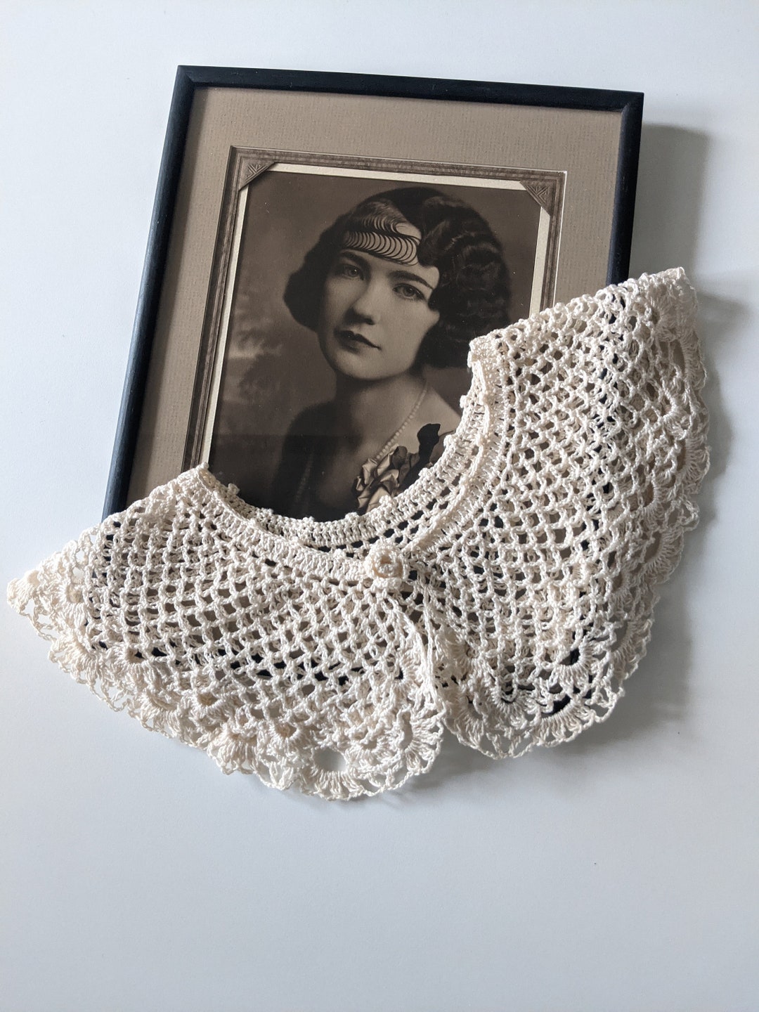 Vintage 1930s Crocheted Collar - Etsy