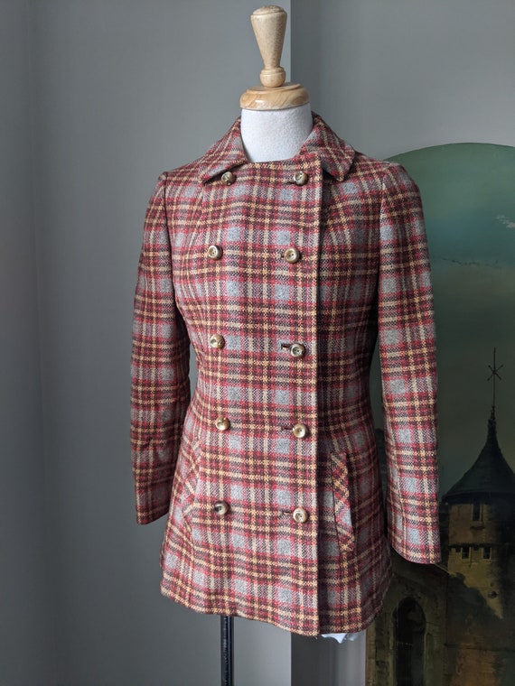 Vintage 1960s 1970s Edward Chapman Tartan Blazer Jack… - Gem