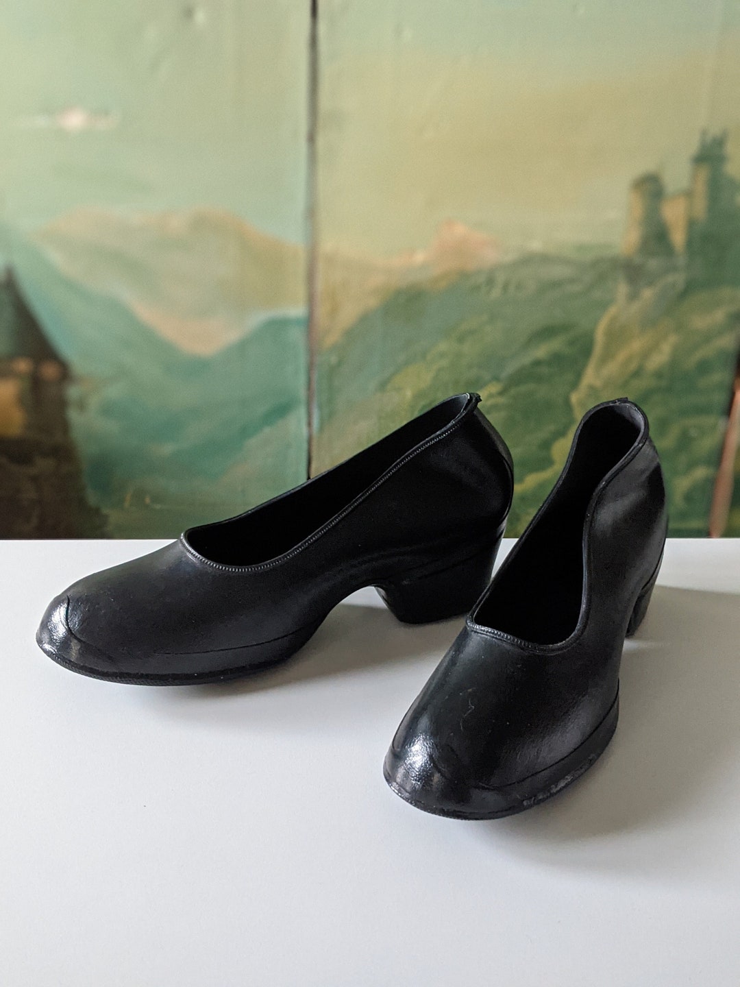 Vintage Acton Black Rubber Galoshes Overshoes - Etsy