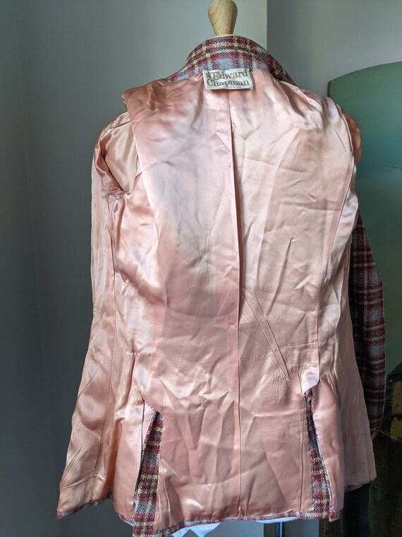 Vintage 1960s 1970s Edward Chapman Tartan Blazer Jack… - Gem