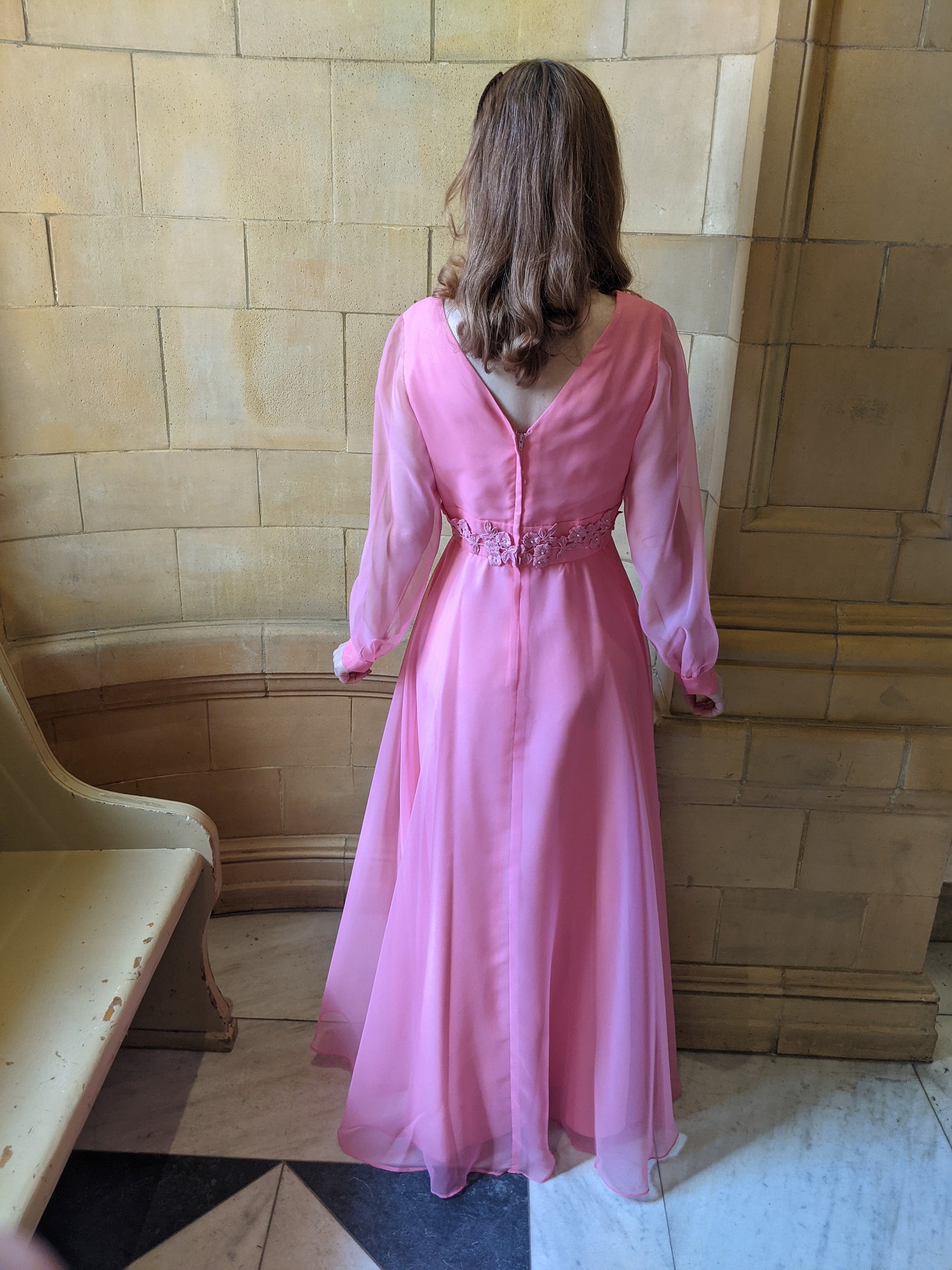 Vintage 1970s Jeri Originals Hot Cherry Pink Maxi Dress Gown - Etsy