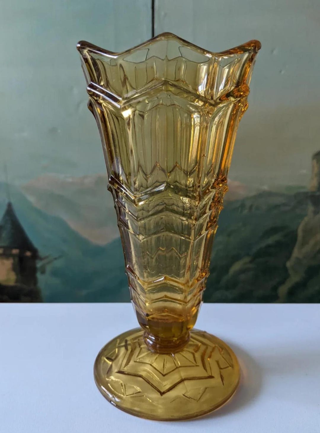 Vintage 1930s Sowerby's Ellison Glass Works 8" Vase - Etsy