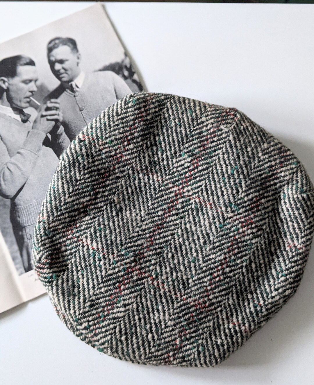 Vintage 1930s CROWN Herringbone Tweed Winter Cap - Etsy