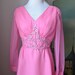Vintage 1970s Jeri Originals Hot Cherry Pink Maxi Dress Gown - Etsy