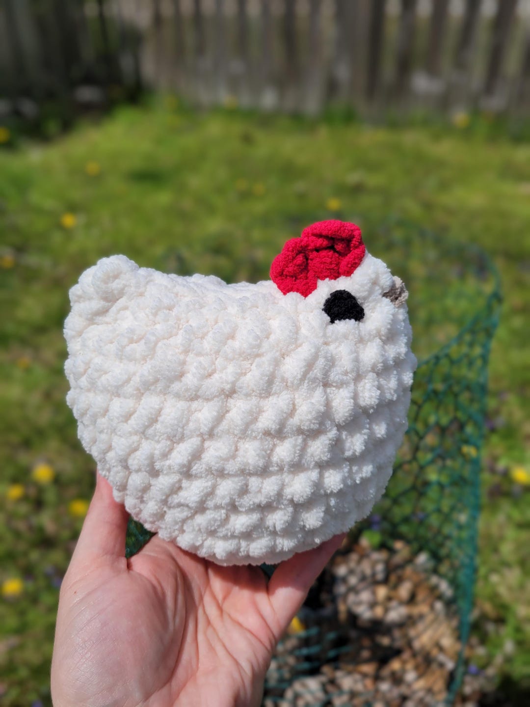Coco the Emotional Support Chicken Plushie, Crochet Amigurumi Hen ...