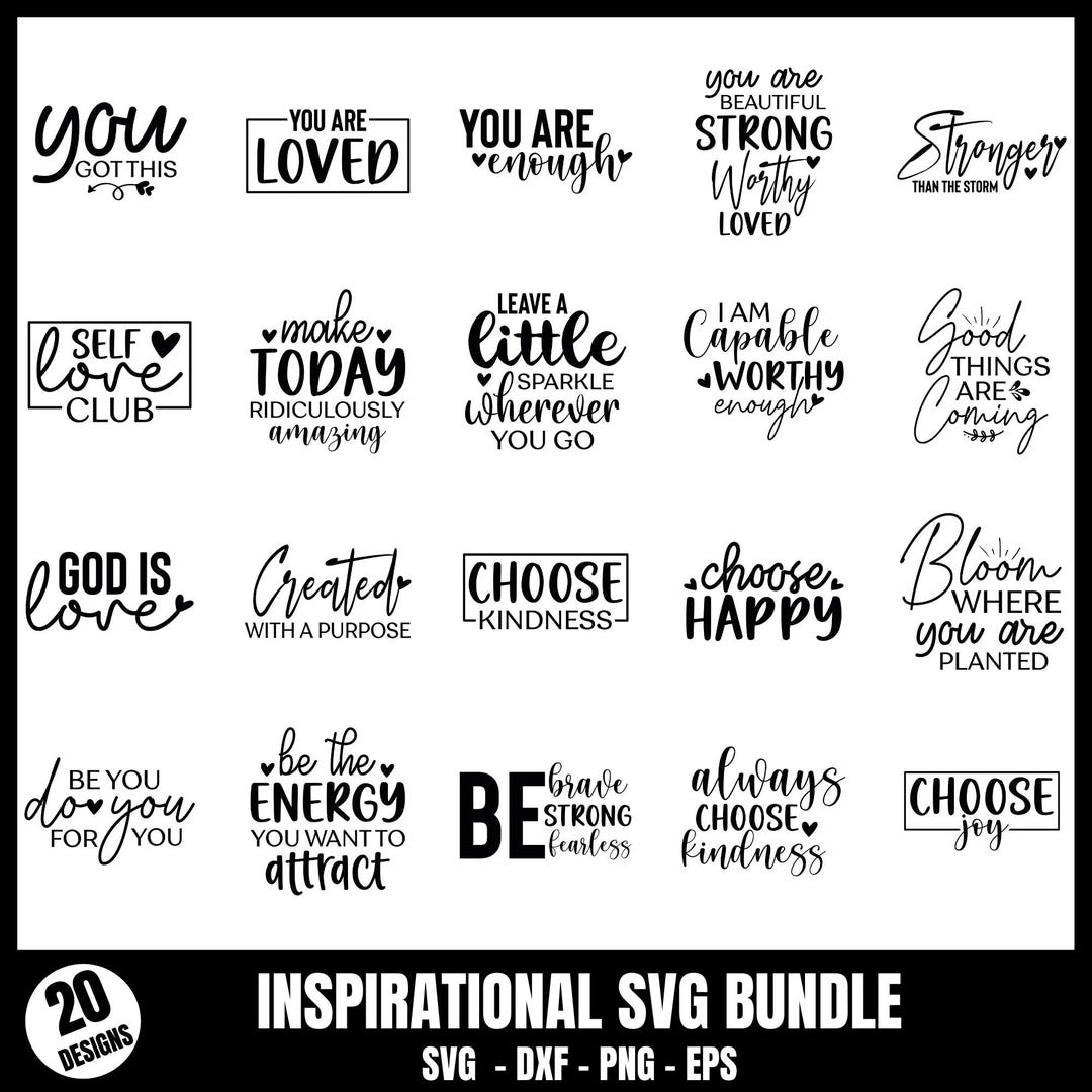 Inspirational Svg, Motivation Svg, Uplifting Quotes Svg, Postive Vibes ...