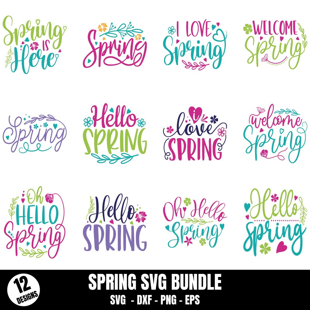 Spring Bundle Svg, Spring Svg, Spring Quote Svg, Spring Svg File ...