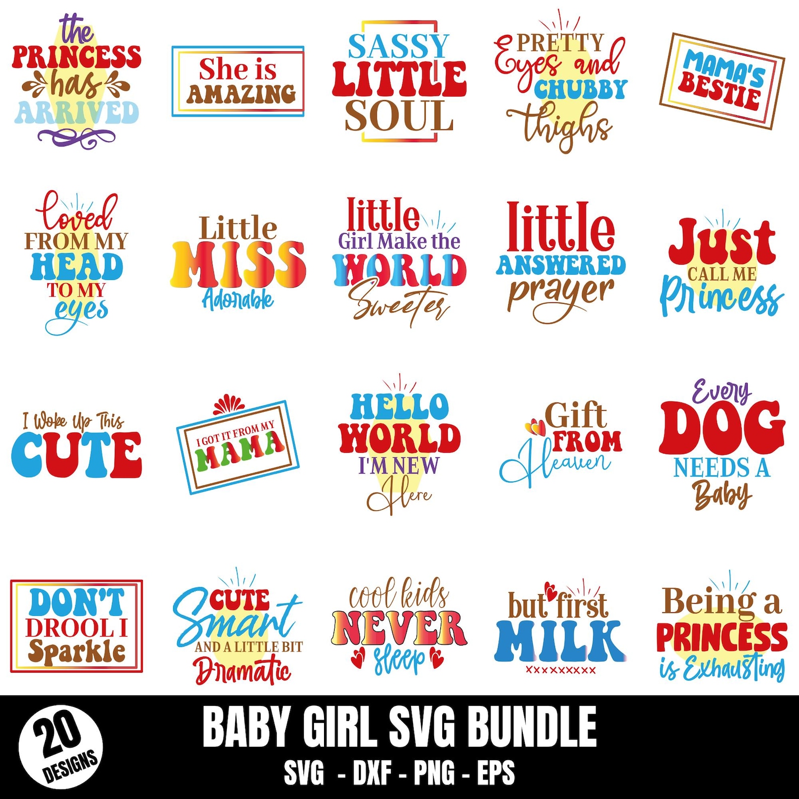 Baby Girl SVG Bundle: Princess Onesie Designs (digital Download) - Etsy UK