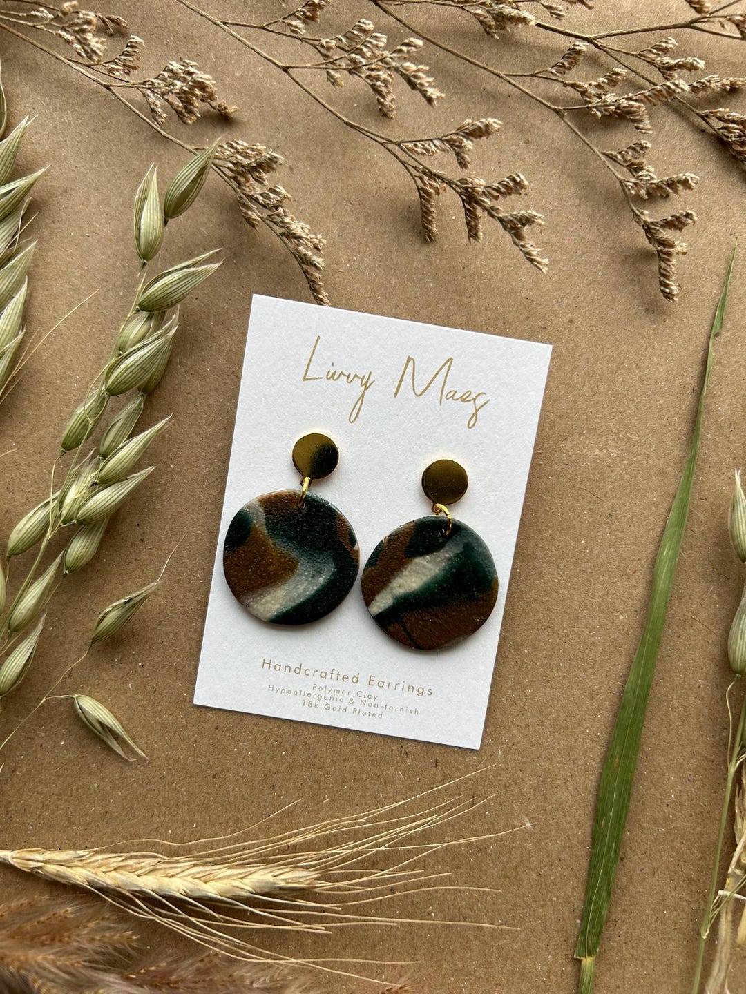Charlotte - Green/brown Marble - Etsy