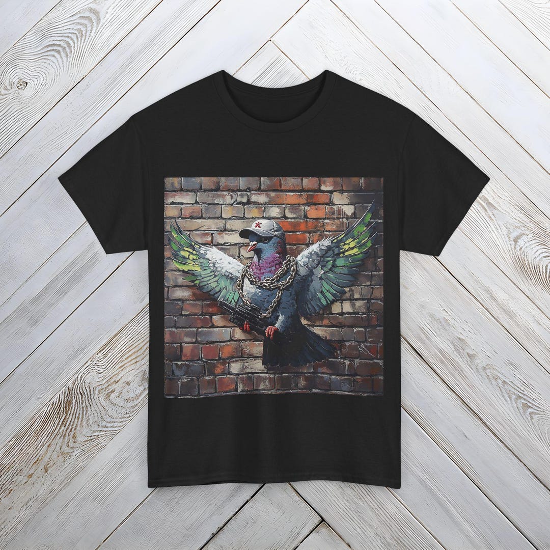 Gangster Pigeon Shirt | Graphic Streetwear, Unisex, Urban Style Tee ...