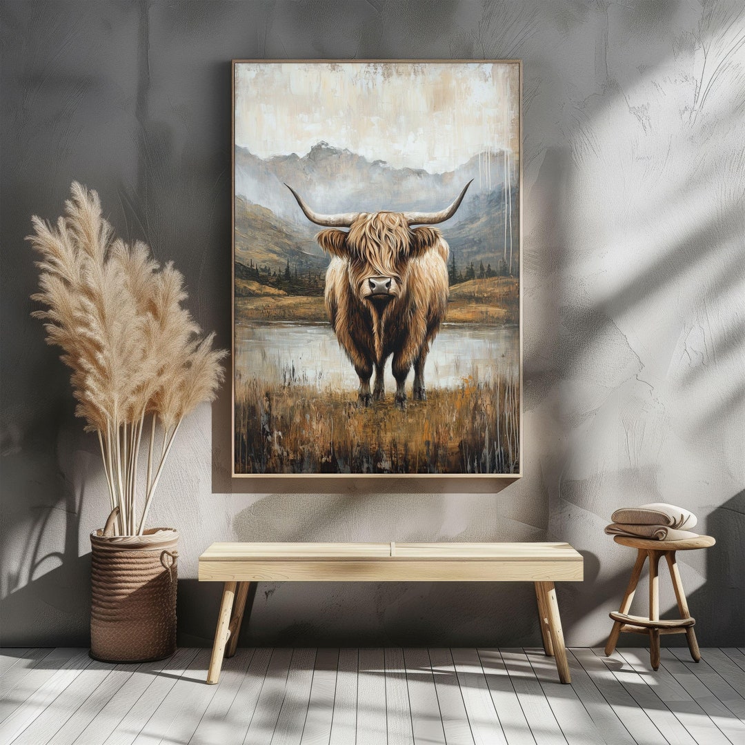 Highland Cow Poster | Highland Cattle | Wall Decoration Living Room ...