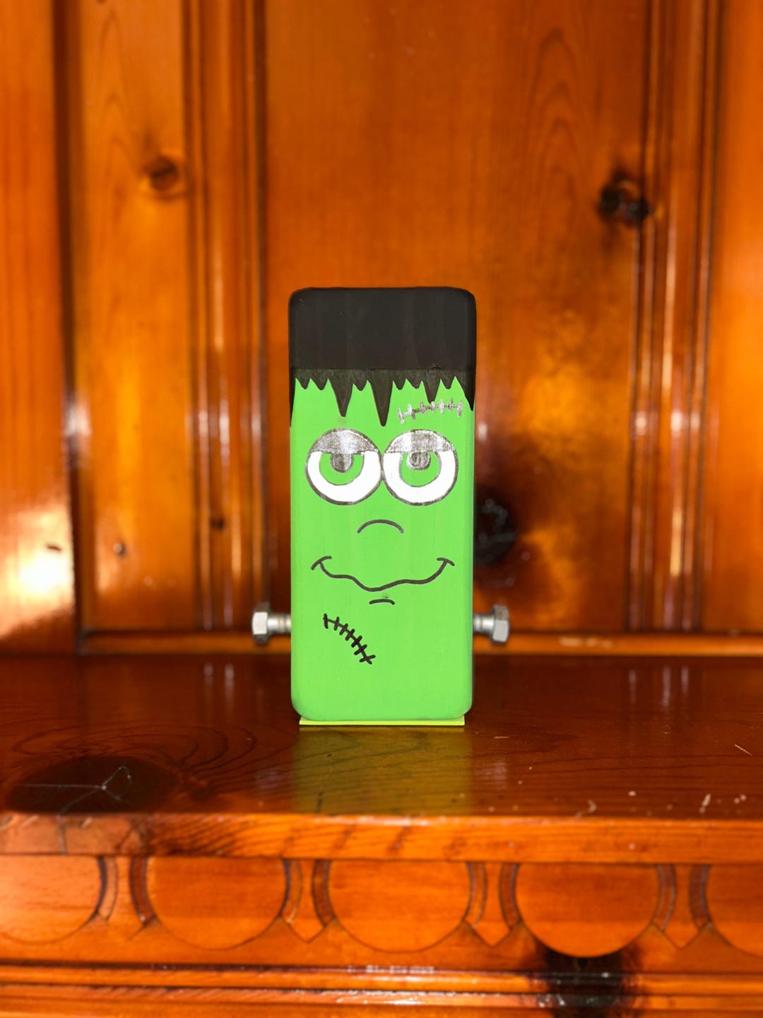 Handmade Wooden Frankenstein Halloween Decoration, Rustic Fall Decor - Etsy