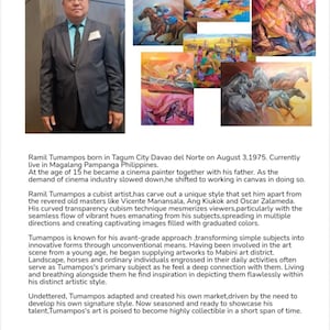 Original Philippines Cubism Art in White Frame - Etsy