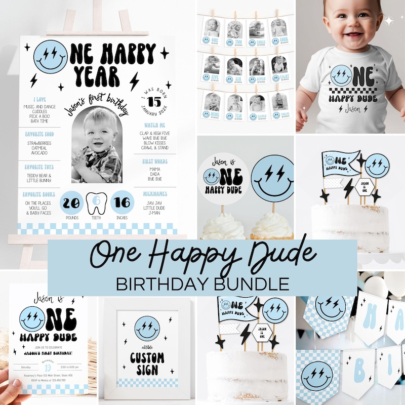 One Happy Dude Theme - Etsy