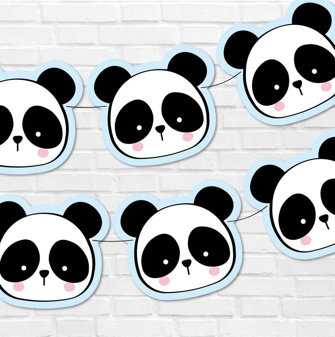 Panda Decorative Garland | Printable Panda Party Decorations | Cute 1st ...