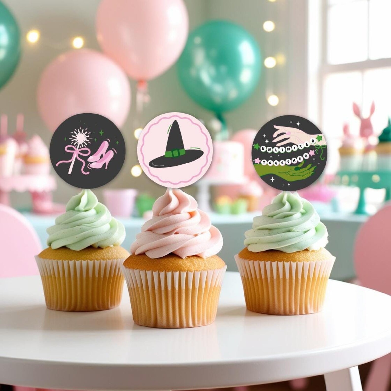 Wicked Cupcake Toppers | Halloween Birthday Party Decorations, Spooky ...