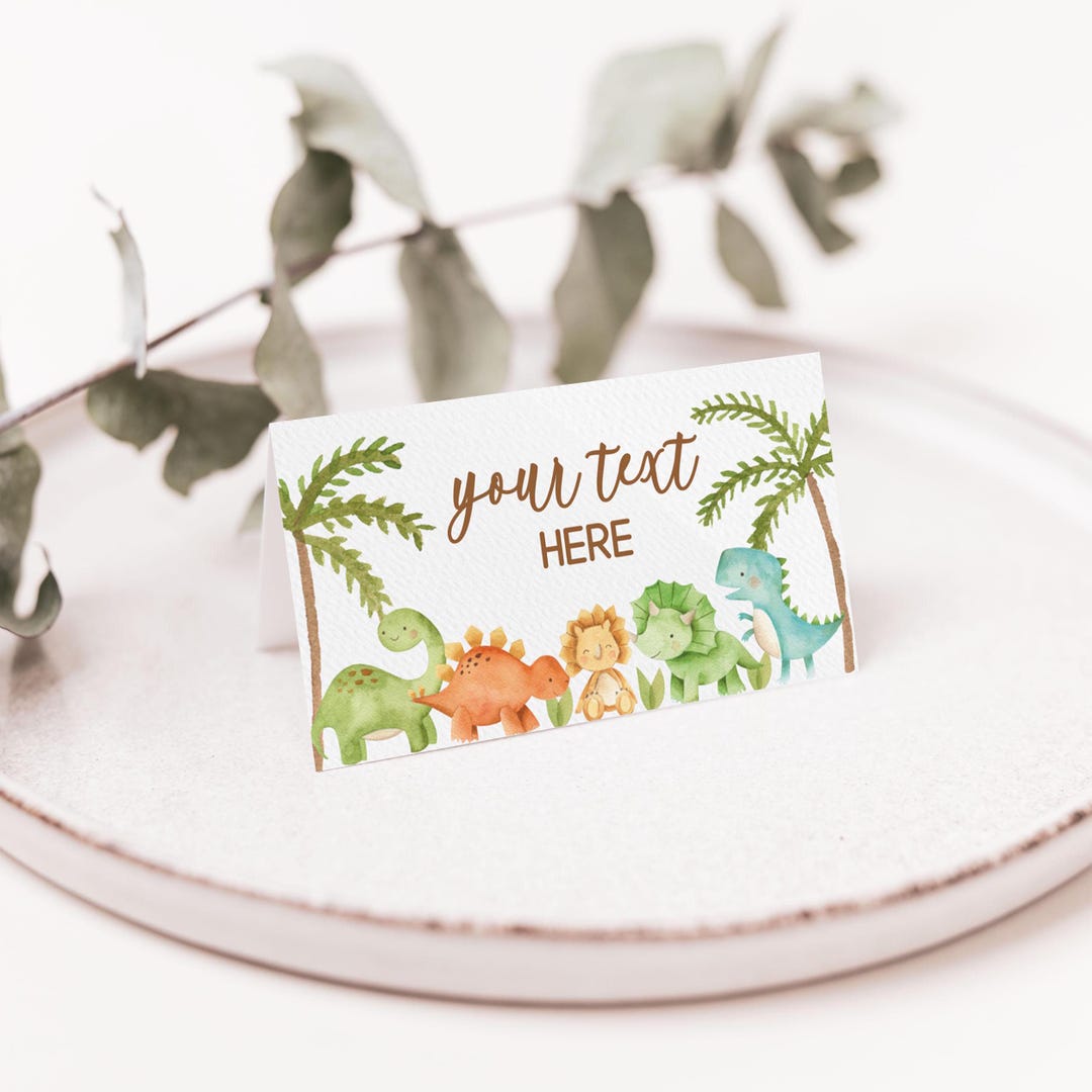 Editable Dinosaur Food Labels for T-rex Birthday Party Decorations ...