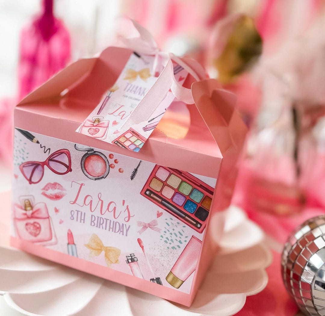 Editable Pamper Party Gable Box Labels | Spa Party Theme | Fun Spa Day ...