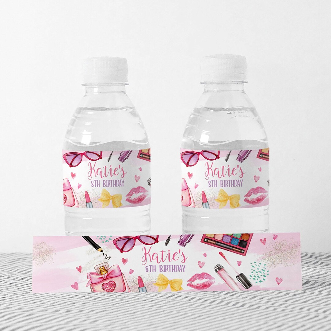 Editable Pamper Party Bottle Labels | Spa Party Theme | Fun Spa Day ...