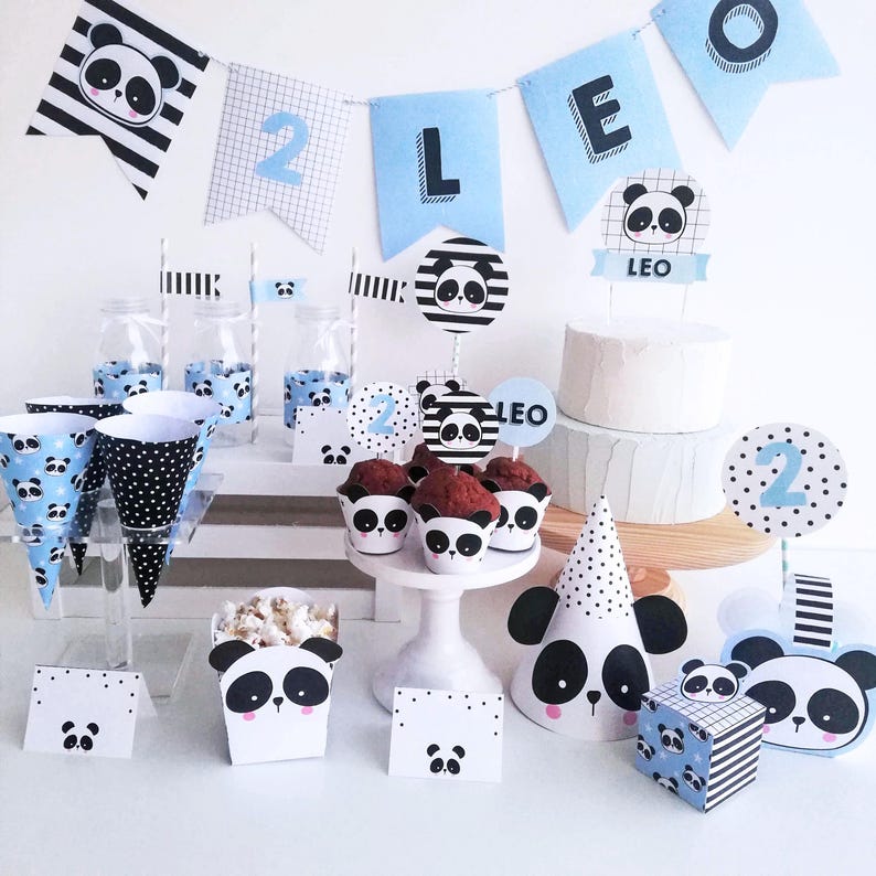 Panda Mini Favor Box Template | Printable Panda Party Favors | Cute 1st ...