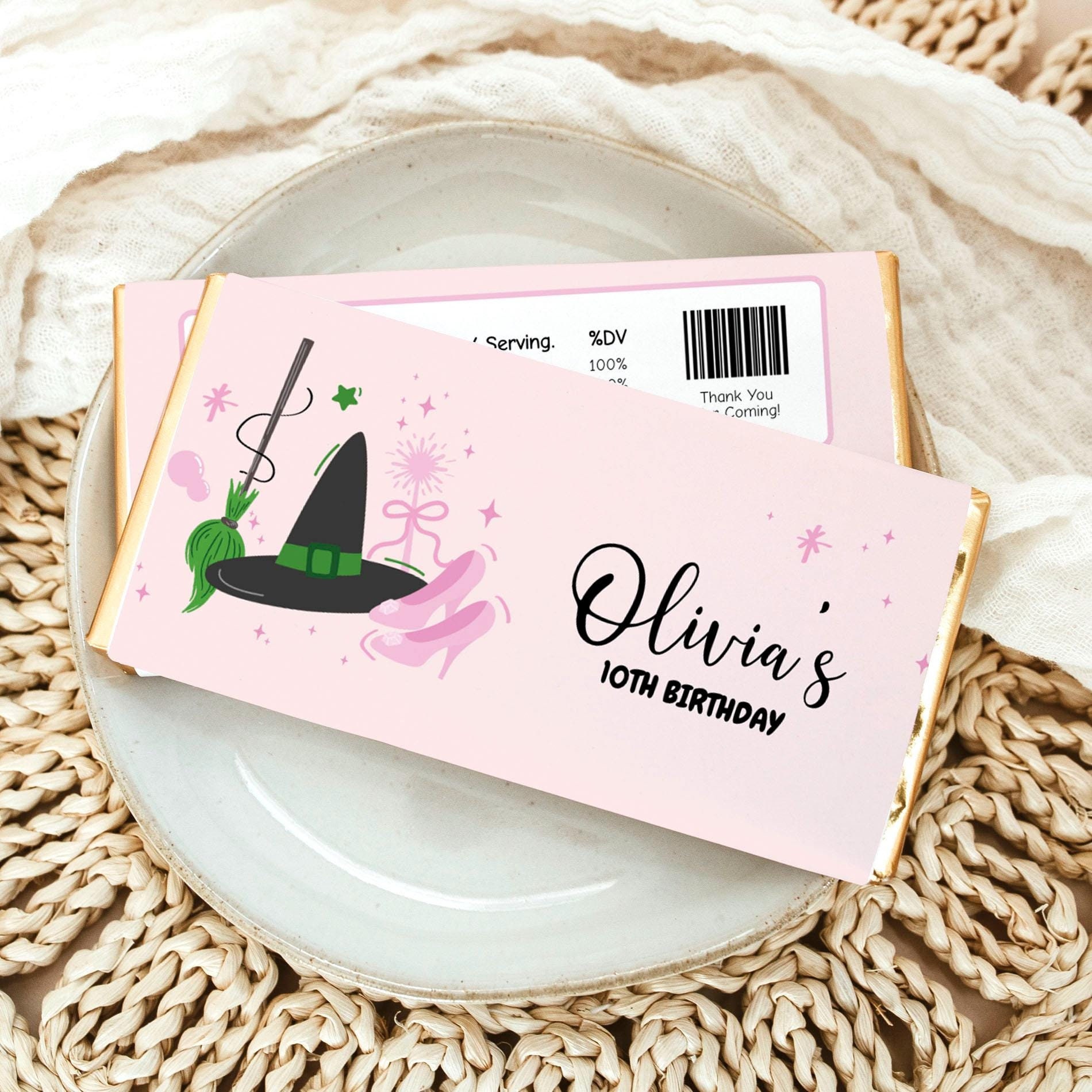 Wicked Chocolate Wrapper- Magical Witch Party Favors - Editable ...