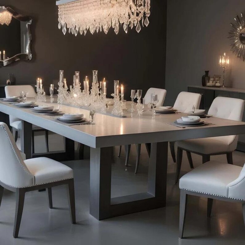 Hardwearing Smooth Urban Polished Concrete Dining Table, Quality ...