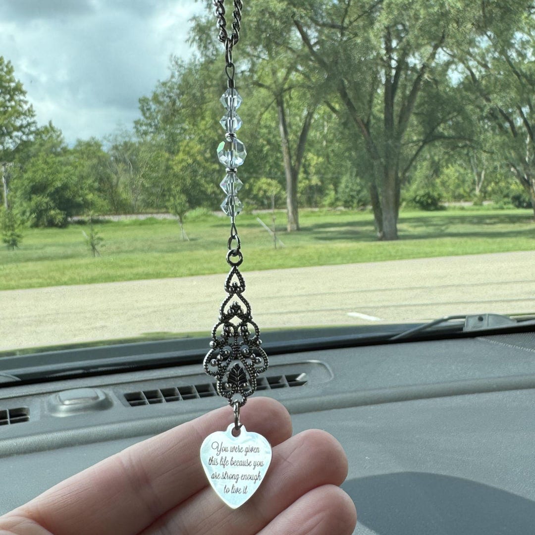 Inspirational Crystal Car Charm, You Were Given This Life Because You ...
