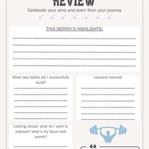 Fitness Goal Tracker PDF | Printable Fitness Journal | Goal Setting and ...