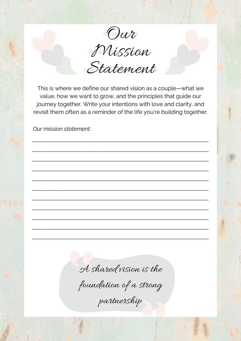 Couples Planner PDF | Relationship Goals & Bucket List Journal ...