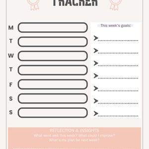 Fitness Goal Tracker PDF | Printable Fitness Journal | Goal Setting and ...