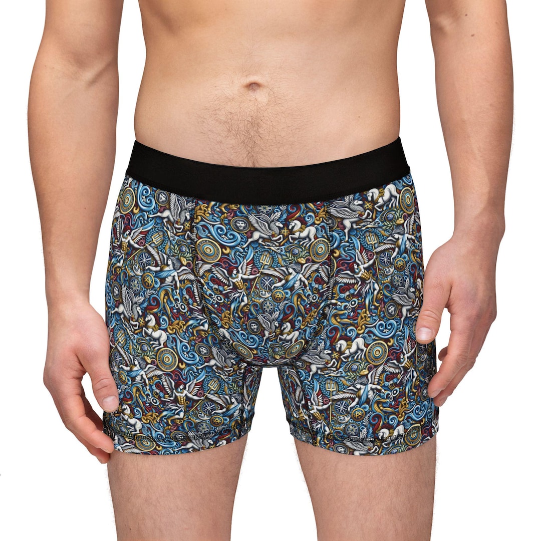Greek Mythology, Greek Gods Men's Boxers, Fun Print Underwear, Unique ...