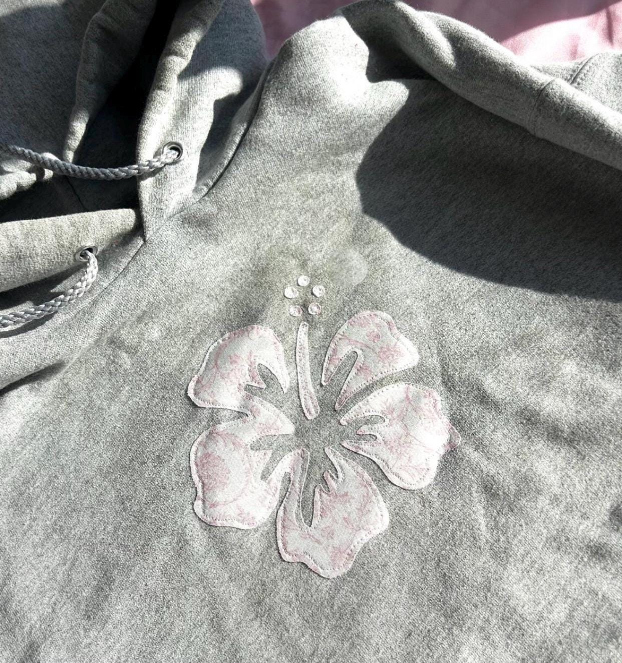 Beachy Hibiscus Patchwork Sweatshirt ! - Etsy