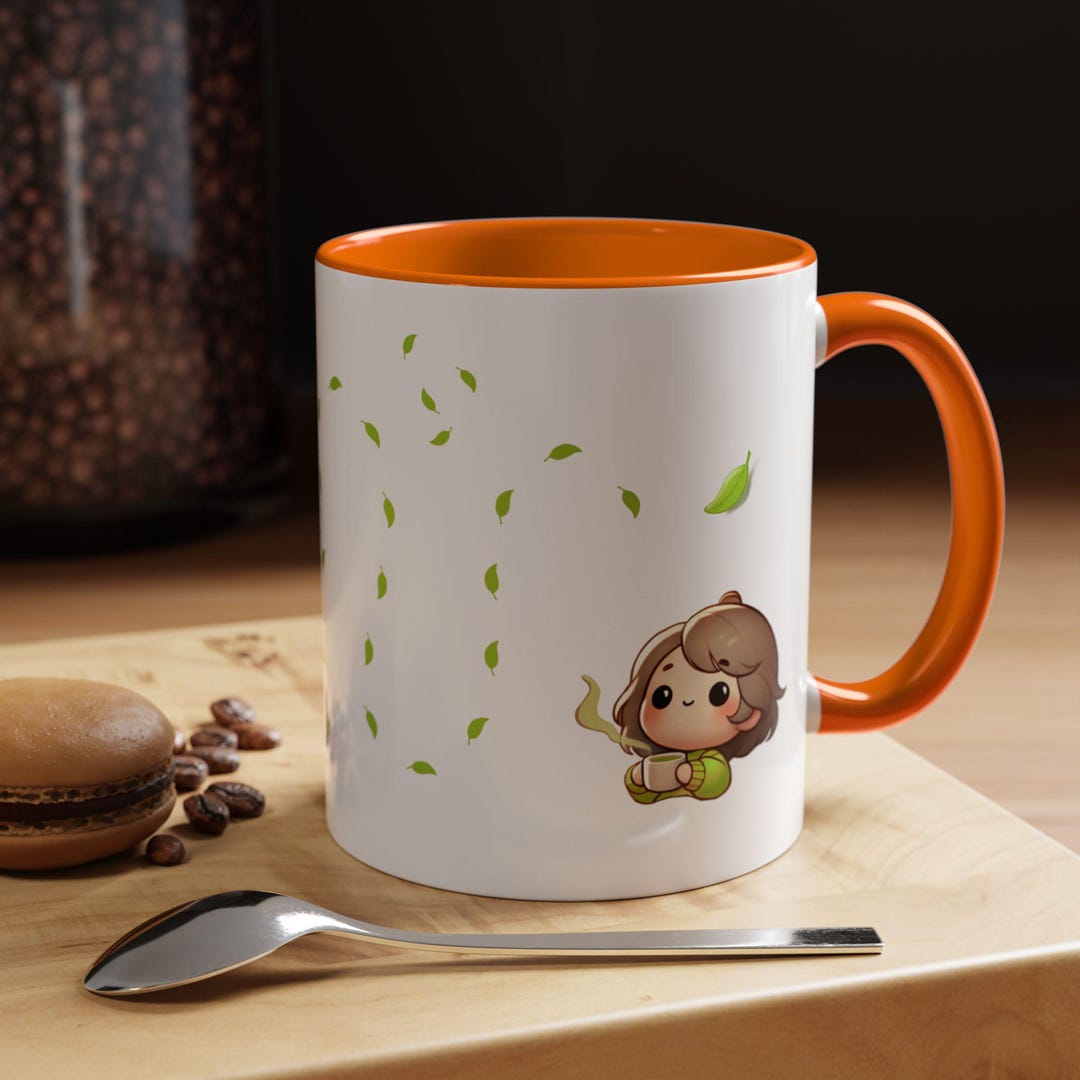 Chibi Tea Mug, Cute Kawaii Tea Cup, Hot Beverage Mug, Gift for Tea ...