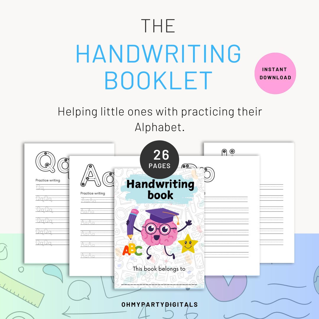 Alphabet Tracing Worksheets for Kids, Handwriting Practice, Printable ...