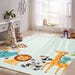 Kids Safari Rug With Lion, Monkey & Giraffe - Soft Nursery Carpet, Cozy ...