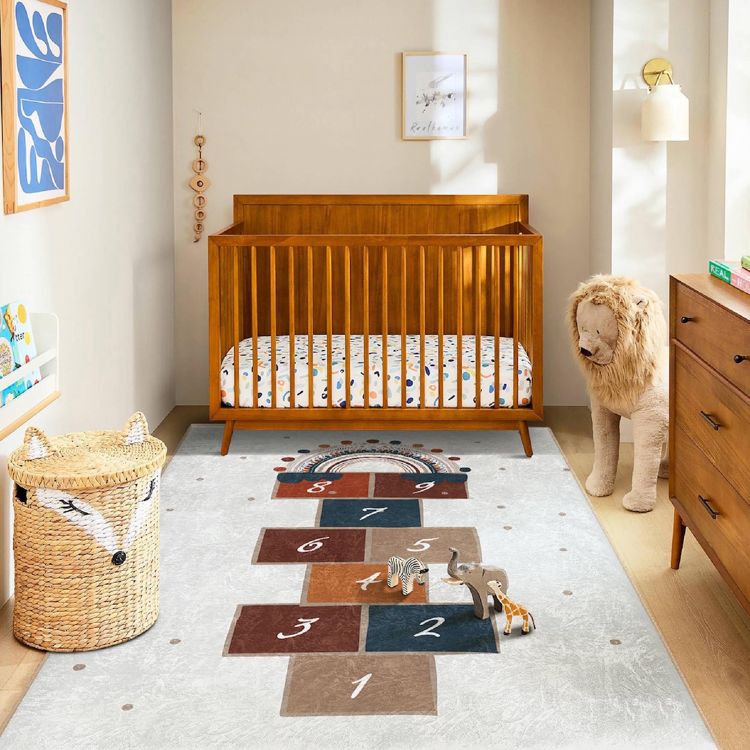 Hopscotch Game Rug|number Learning Carpet|kid's Activity Rugs ...
