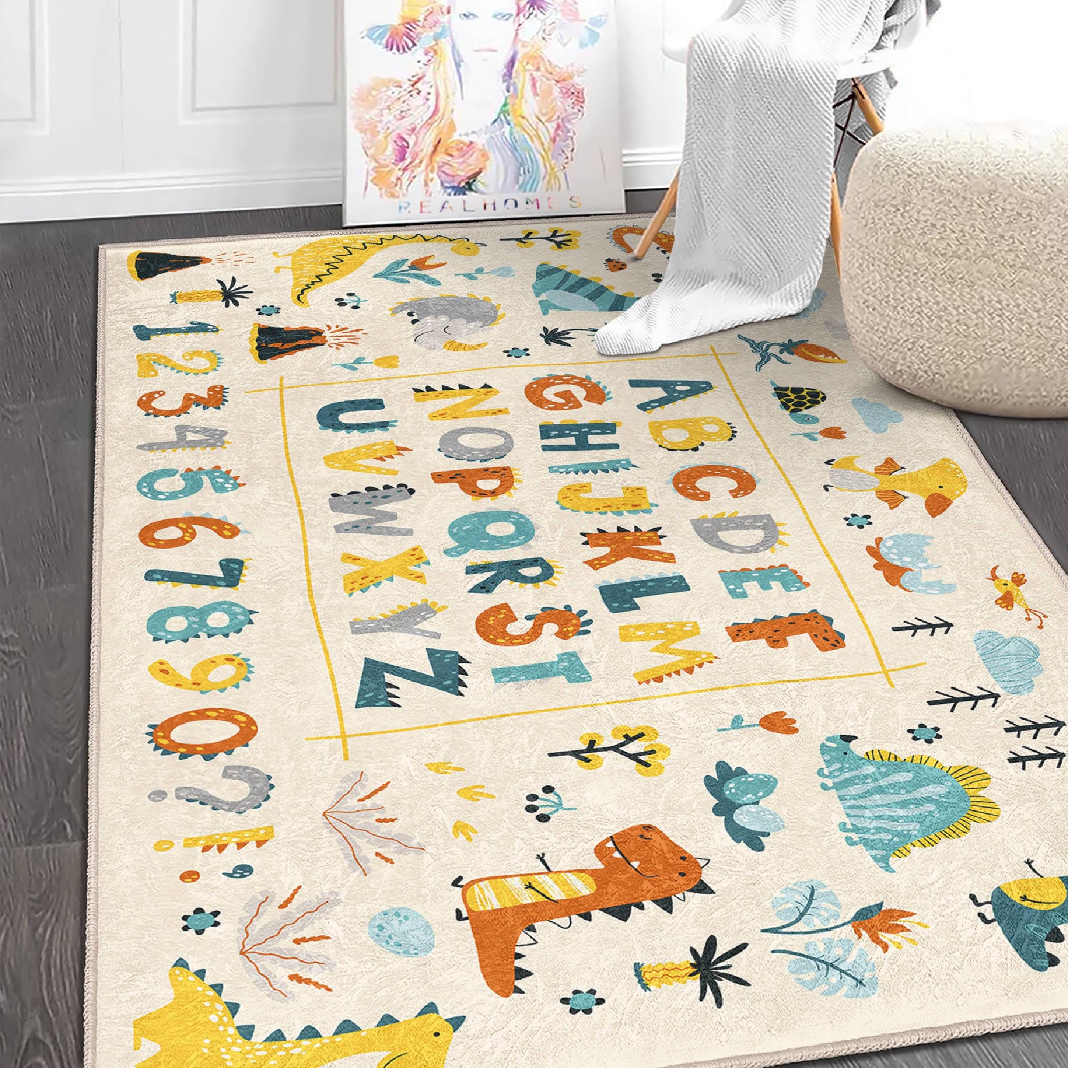 Letters Alphabet Rug|educational Kid's Activity Rugs|toddler Soft Anti ...