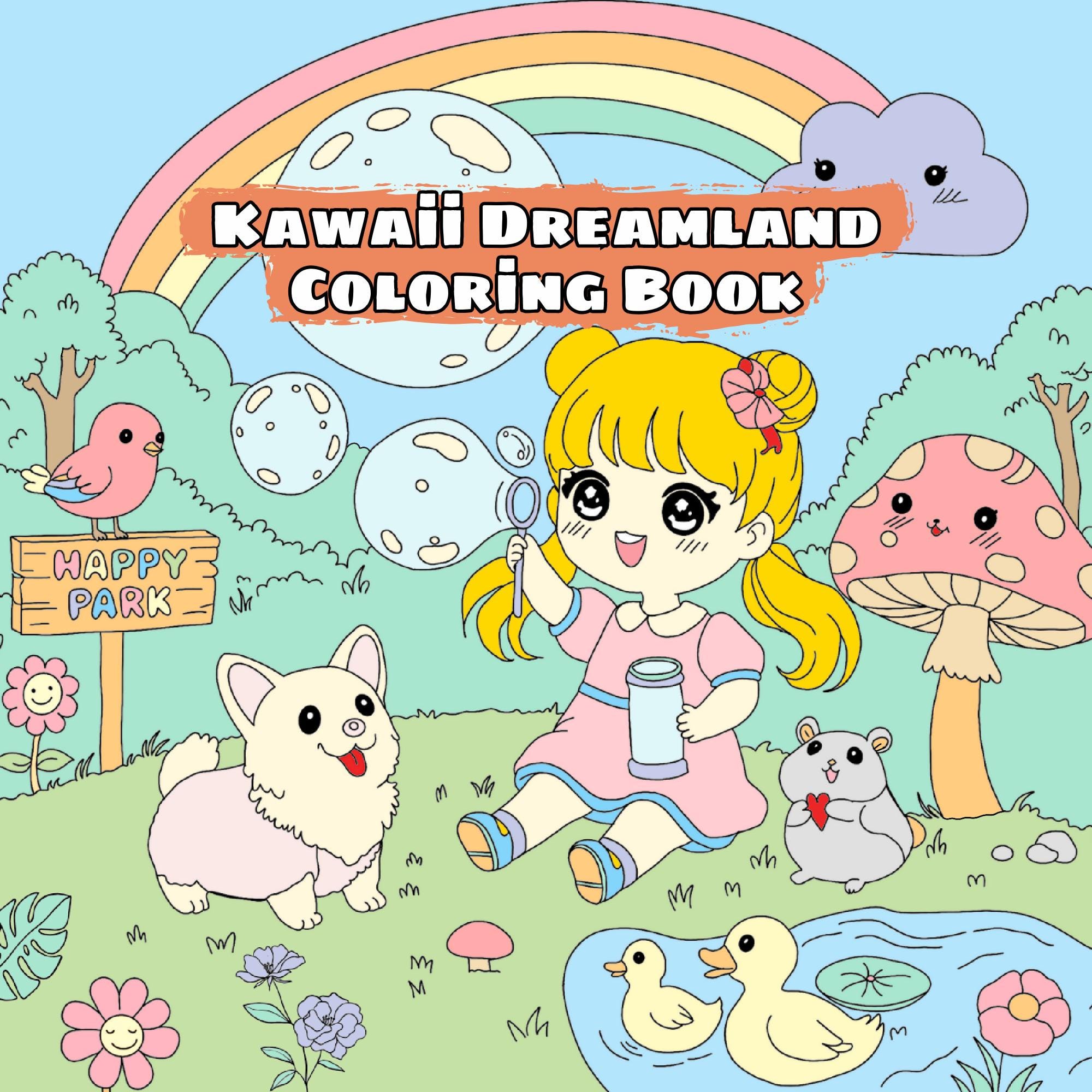 Cute Kawaii Coloring Pages | Printable & Digital Download | Fun ...