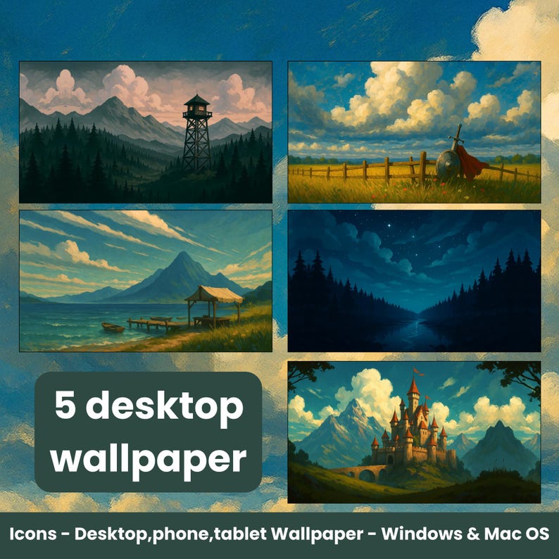 Medieval Desktop Organizer Folder Icons Desktop Aesthetic Desktop Theme ...