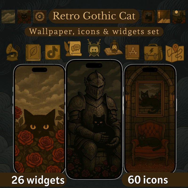 Cat Wallpaper Dark - Etsy