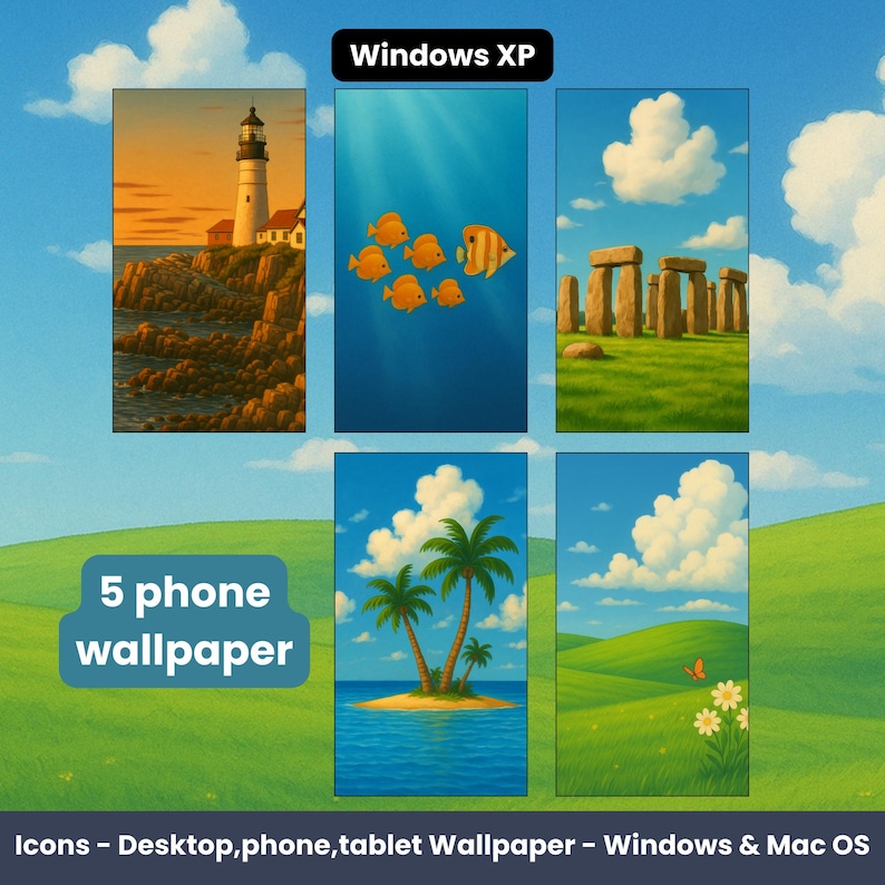 Windows XP Pixel Art Wallpaper & Icon Set Retro Style App Icons and ...