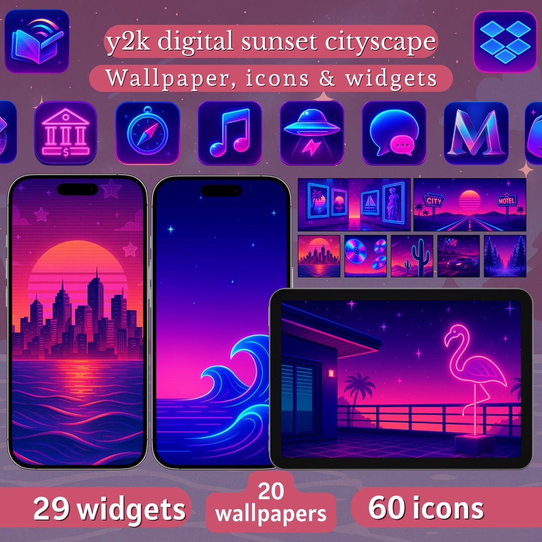 Mobile Wallpaper Y2K Aesthetic iPhone Wallpaper Y2k Icons Ios Icon Pack ...