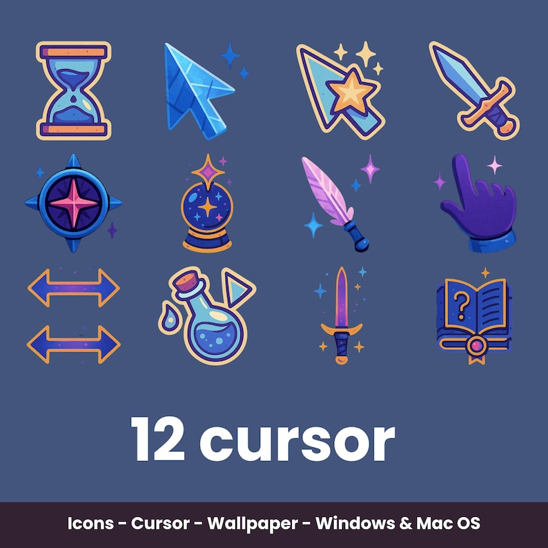 Y2K Icons Retro Gaming Desktop Wallpaper Mause Cursor Desktop Icons ...