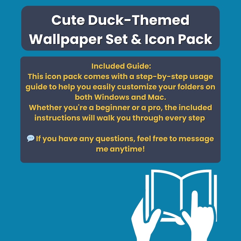Cute Duck Kawaii Icons Desktop Wallpaper and Folder Icons Desktop ...