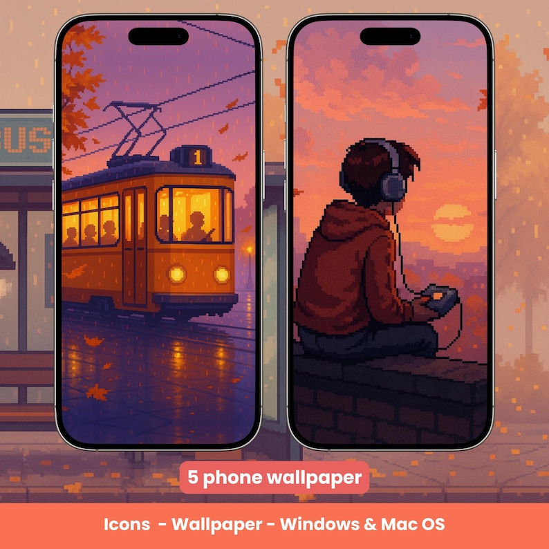 Y2K Retro Fall Vibe Pixel Desktop Aesthetic Desktop Icons Desktop ...